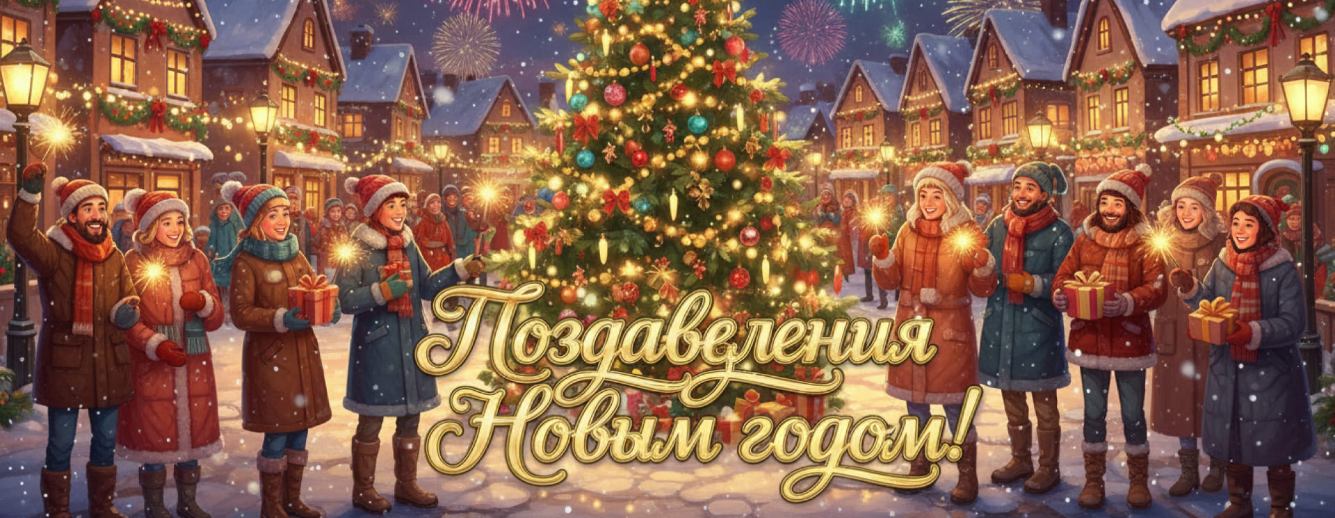 Поздравления с Новым годом: коллегам, друзьям и родным в 2025